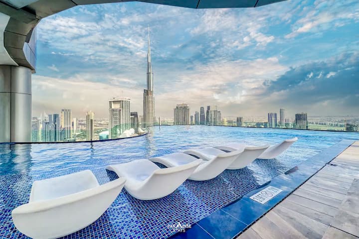 64th Floor Infinity Pool & Stunning Burj View - Dubai