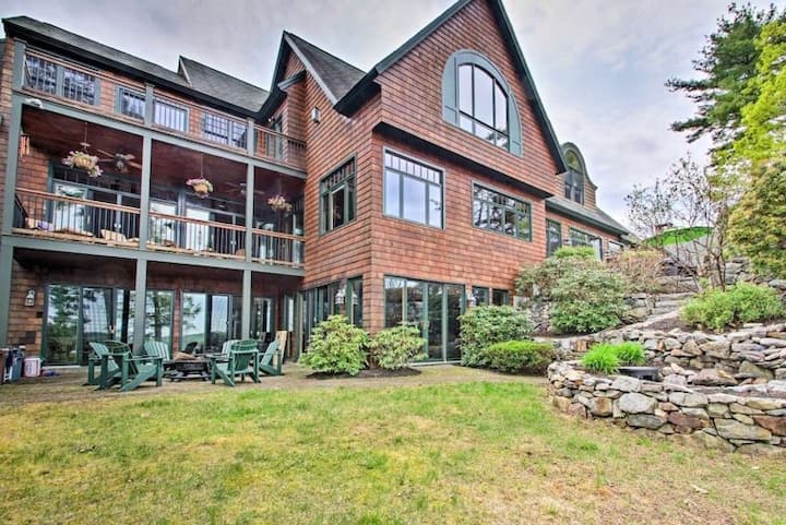 Gorgeous Lakefront View W/ Theater & Boat Dock - Lake Winnipesaukee, NH