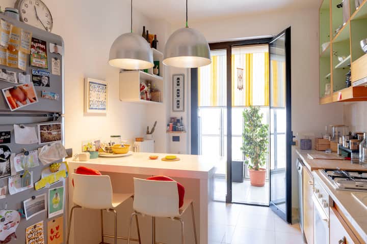 Spacious Cozy Apartment With Panoramic City View - Bari
