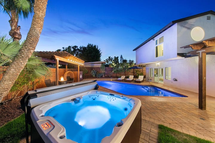Socal Lux: Solar Heated Pool | Spa|game Room|grill - San Diego, CA
