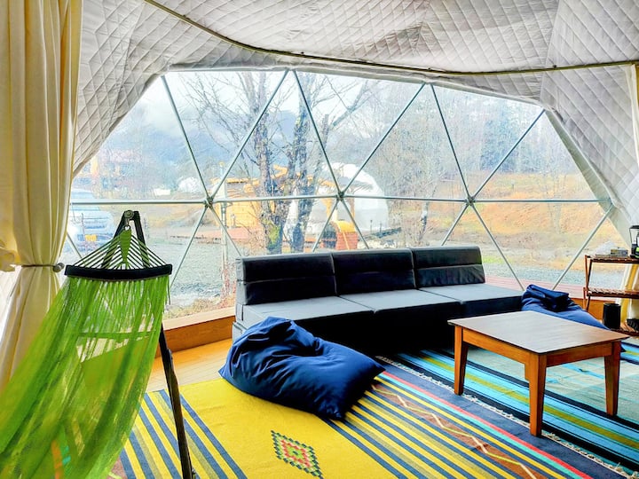 プライベートサウナ・水風呂・東屋付き!北アルプスの大自然を堪能するGlamping Dome - 3 - 白馬村