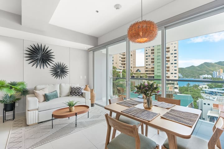 Bay View Rodadero 2 Bdr Best Location Modern Condo - Santa Marta
