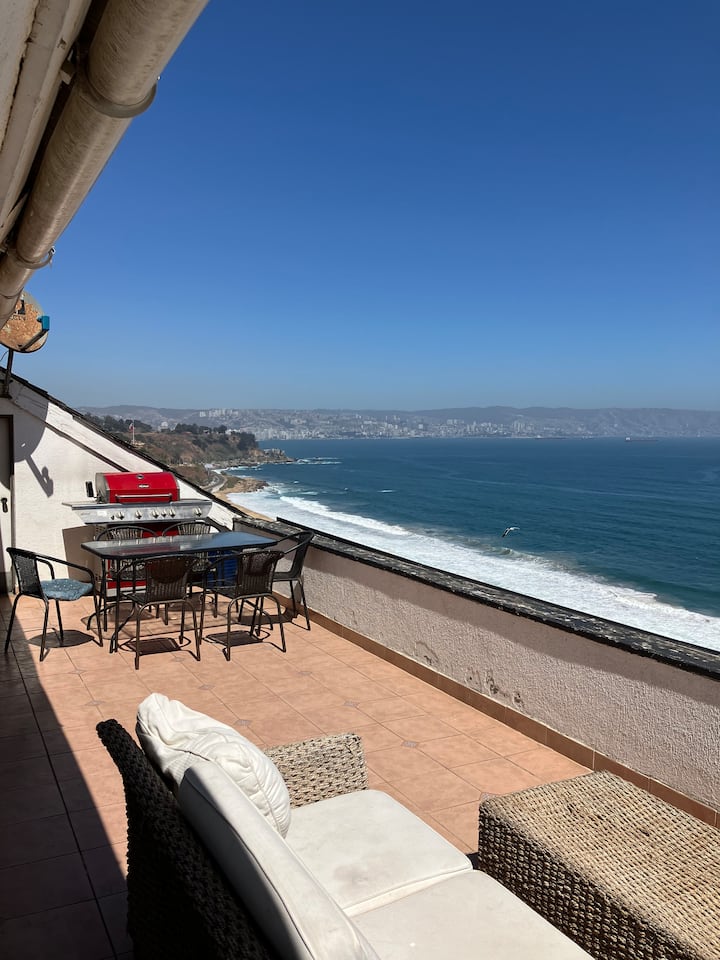 Departamento Familiar En Reñaca, Vista Inigualable - Concón