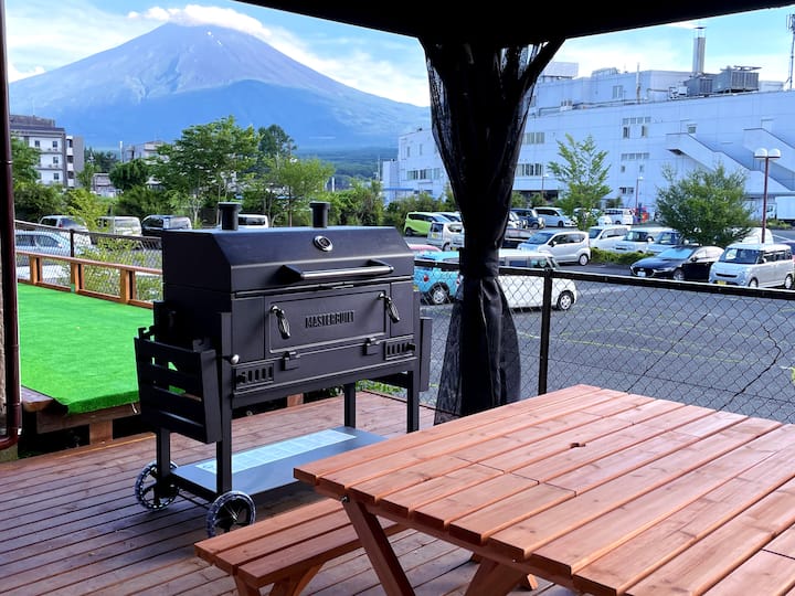 一棟貸し切り/富士山絶景/ テラスBbq* プライベートヴィラ - 河口湖