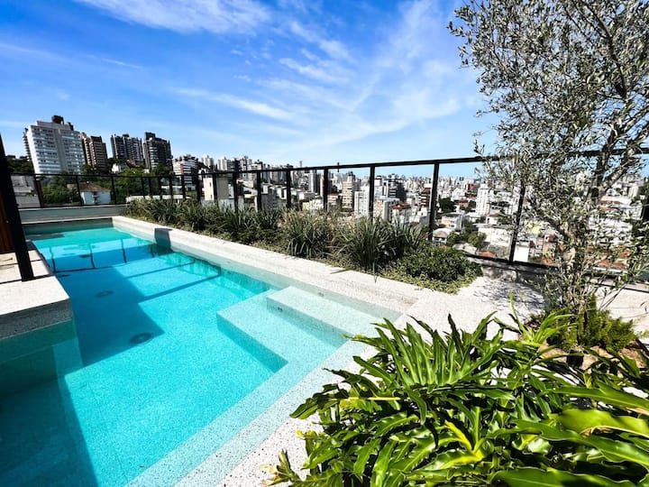 Studio Joy |  Piscina | Academia | Garagem | Vista - Porto Alegre