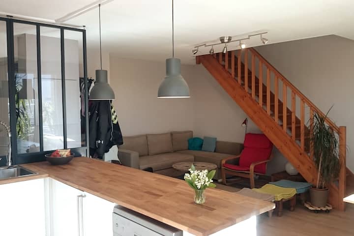 T4 Duplex Terrasse+clim+métro+stade+parking - Toulouse-Blagnac Airport (TLS)