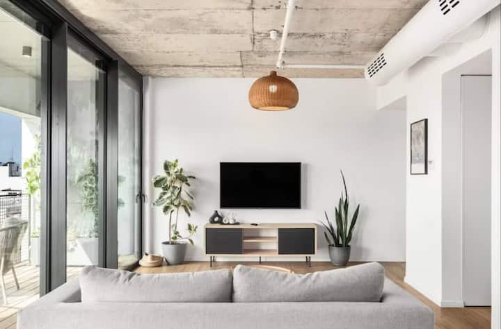 High-end Haven Apt 1br 68 Sqm |Balcony|parking|gym - Tel Aviv
