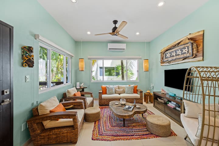 Courtyard 2+2 Villa W/ Sargassum Free Beach In Hmb - Akumal