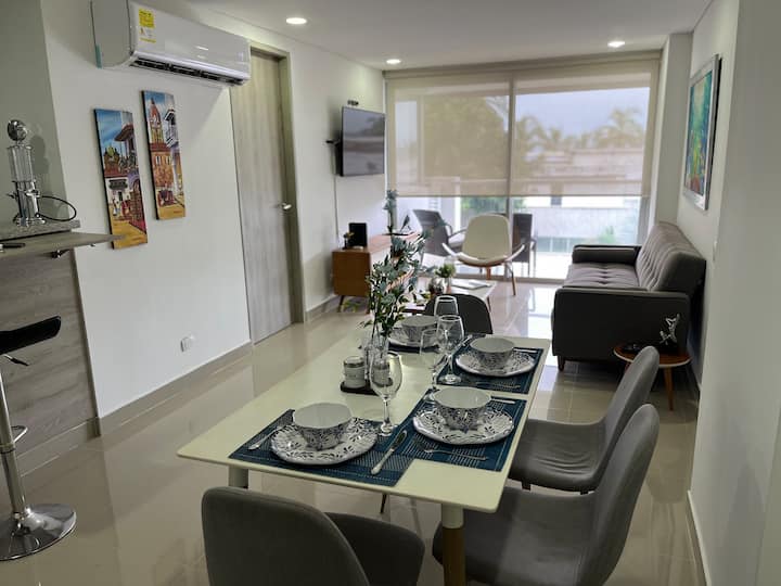 Apartamento De Lujo Cerca Al Mar, Barrio Crespo - Cartagena