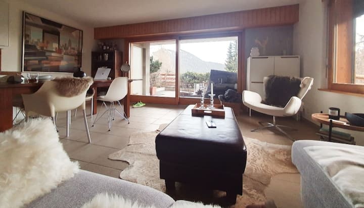 Verbier: Sunny, Cosy 2 Rooms Flat & Sunny Terrasse - Verbier