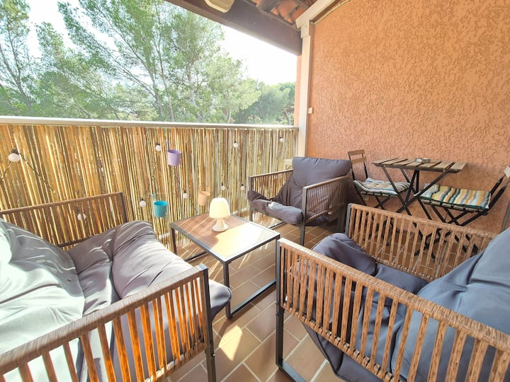 Apt - 4 Pers - Wifi - Clim - Piscine - Tennis - Fréjus