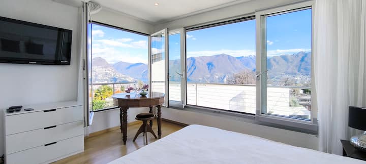 {Lugano} - Douce Détente Et Vue Exclusive+parking - Lugano