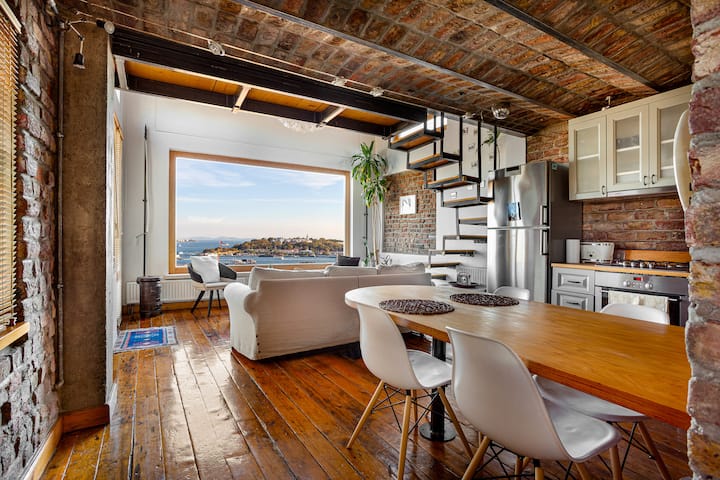 Penthouse Loft Big Terrace Seaview Home | 2br +Ac - Turkey