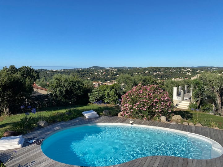 House With A View, Private Pool, Individual Studio - Biot