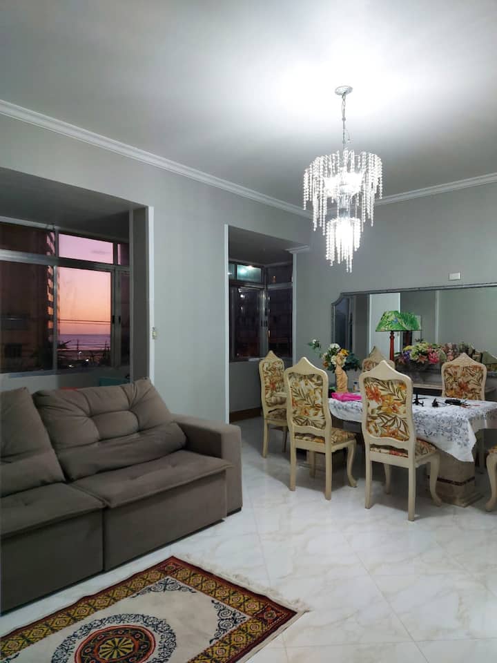 Refúgio Acolhedor, Quarto Com Vista Ao Mar - Santos