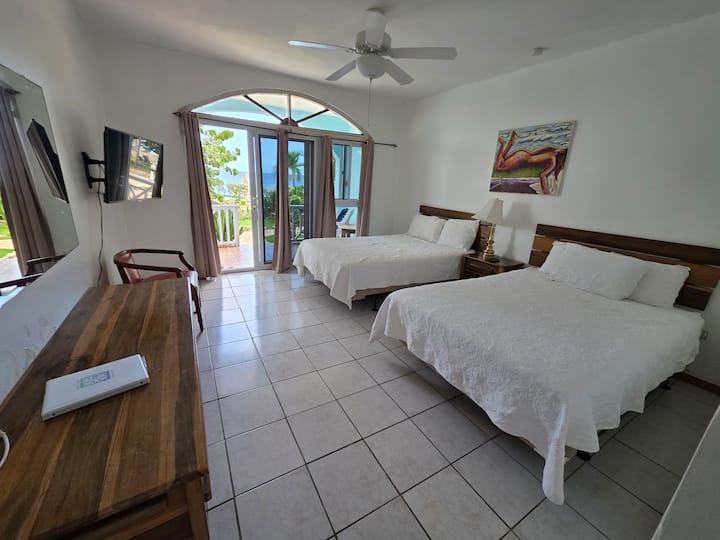 Seaview Room #3- Two Double Beds - Negril