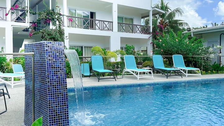 Mazu, Apart#2, Piscine, Cuisine - Seychelles