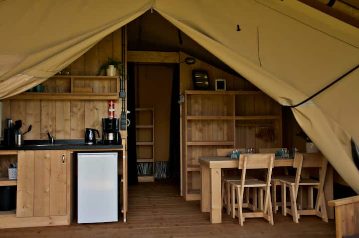 Camping Kempen - Tente Safari 4p Sanitaires - Geel