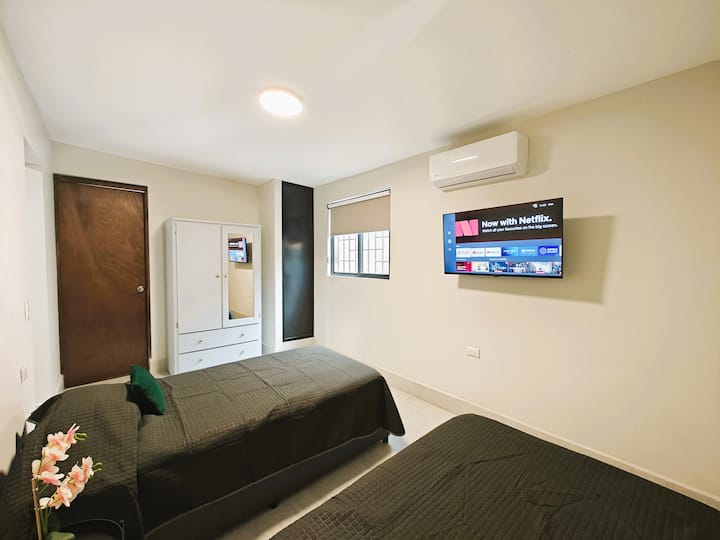 New Modern Apt W/2 Beds + Ac + Great Location - Monterrey