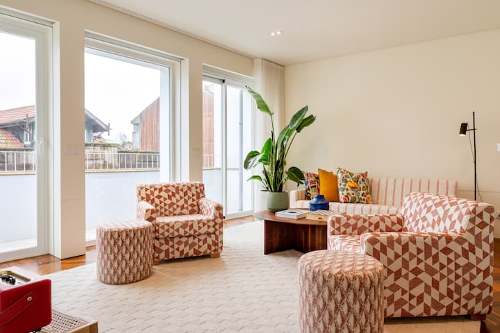 Apto Premium Duplo, Varanda - Vila Catarina - Oporto