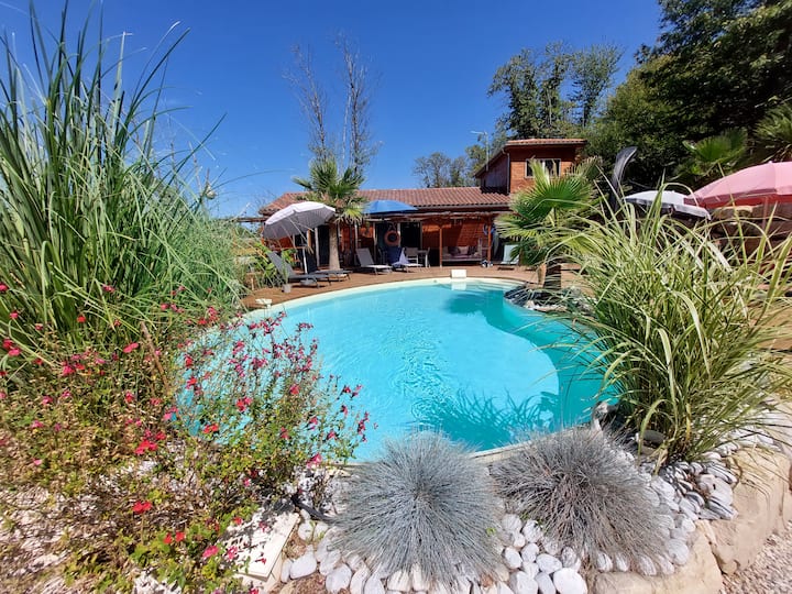 Domaine Treillou, Climatisée, Piscine Chauffée - Dordogne