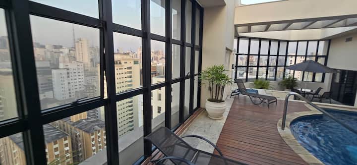 Apart-hotel Com Linda Vista No Jardins - São Paulo