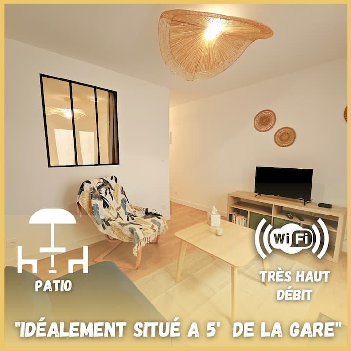 T2 Tout Confort - Proche Gare - Patio - Angoulême