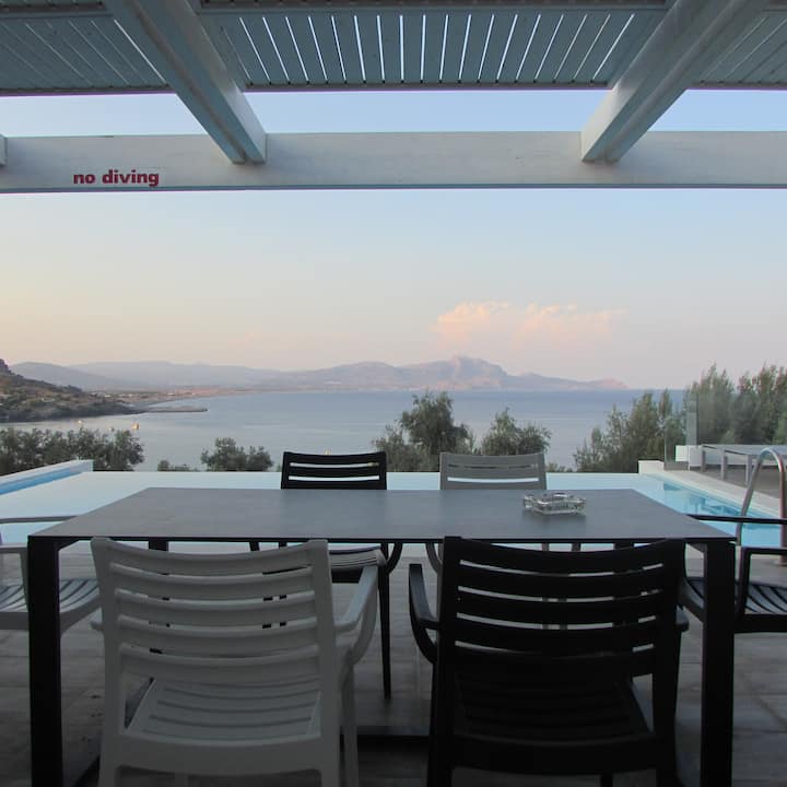Wonderful Villa Sunset 2 By The Sea - Lindos