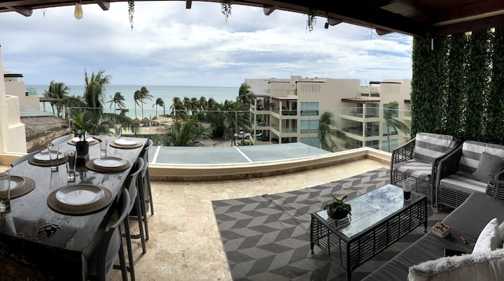 Luxury Beachfront Penthouse, Wonderful Sea View. - Playa del Carmen