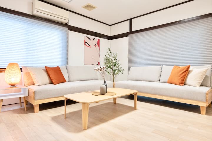 Usjから電車で8分/60㎡ 3dk/一軒家貸切/８人宿泊可 - Amagasaki