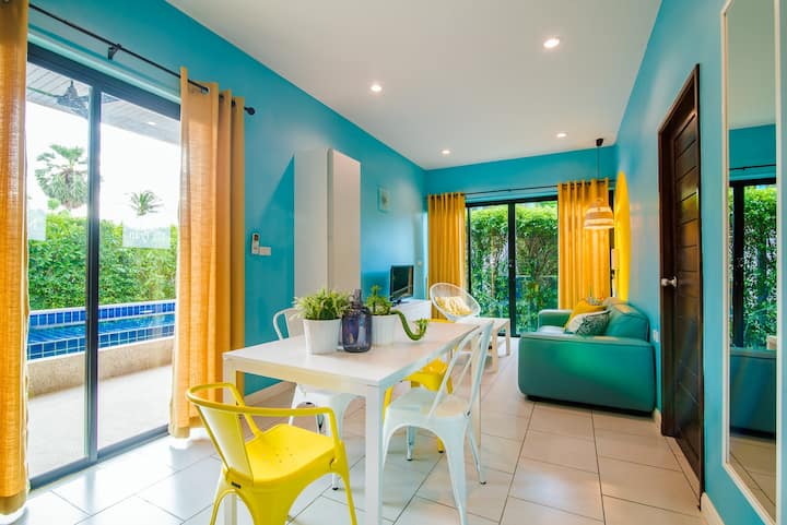 2 Br, Private Pool Villa Near Beach - Pran Buri