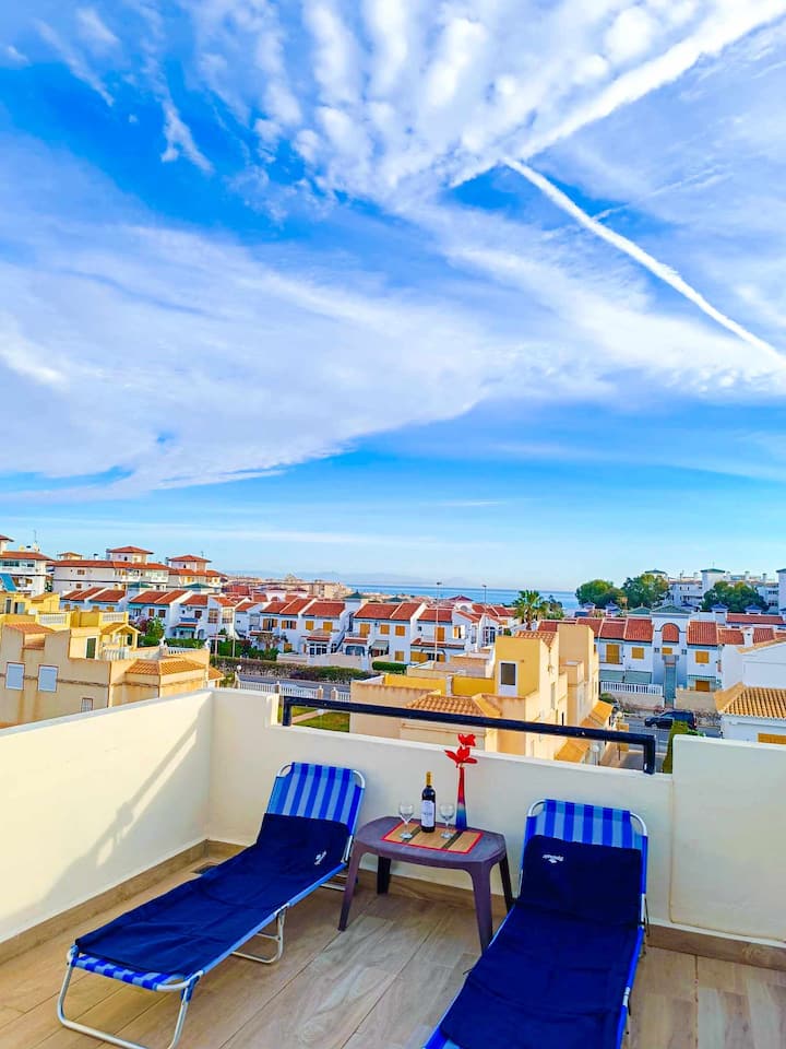 2-storey Apartment, Roof Terrace, Pool, 500m Beach - Torrevieja