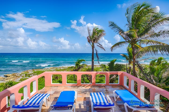 Vibrant Villa With A Private Pool And Ocean Views! - Akumal