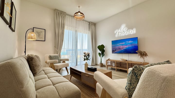 Waters Edge 1br | Stylish Waterfront Retreat - Aéroport d'Abou Dabi (AUH)
