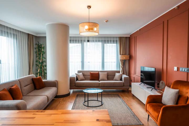Chic 3 Br + 2 Bath In Kağıthane; Garage, Fitness - Estambul