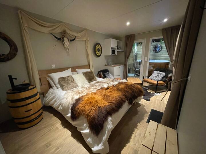 Cabane Viking Avec Bain Nordique Sauna Kota Grill - La Panne