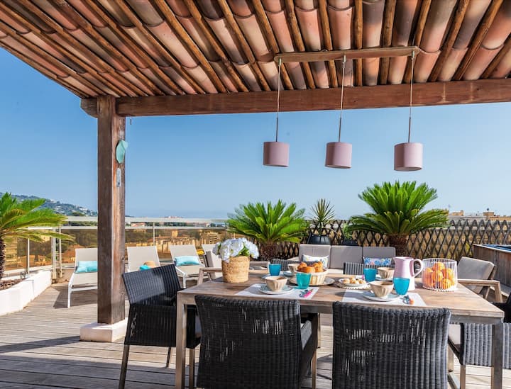 Superbe Toit Terrasse, Au Calme - Théoule-sur-Mer
