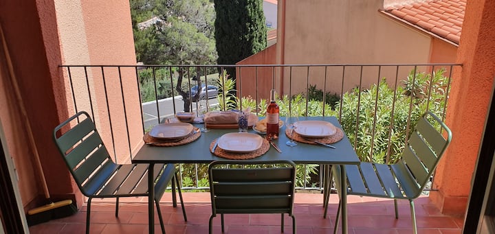 Maison-2 Chambres-loggia-clim-parking-piscine. - Collioure