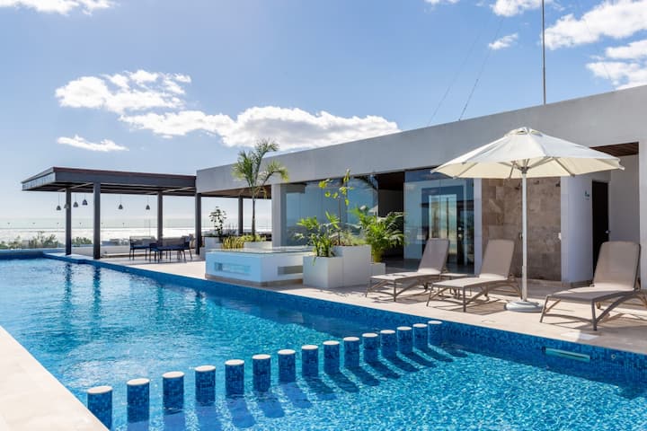 Amazing Roof/4 Pools/3 Br/7 Pax/gym/garage - Playa del Carmen