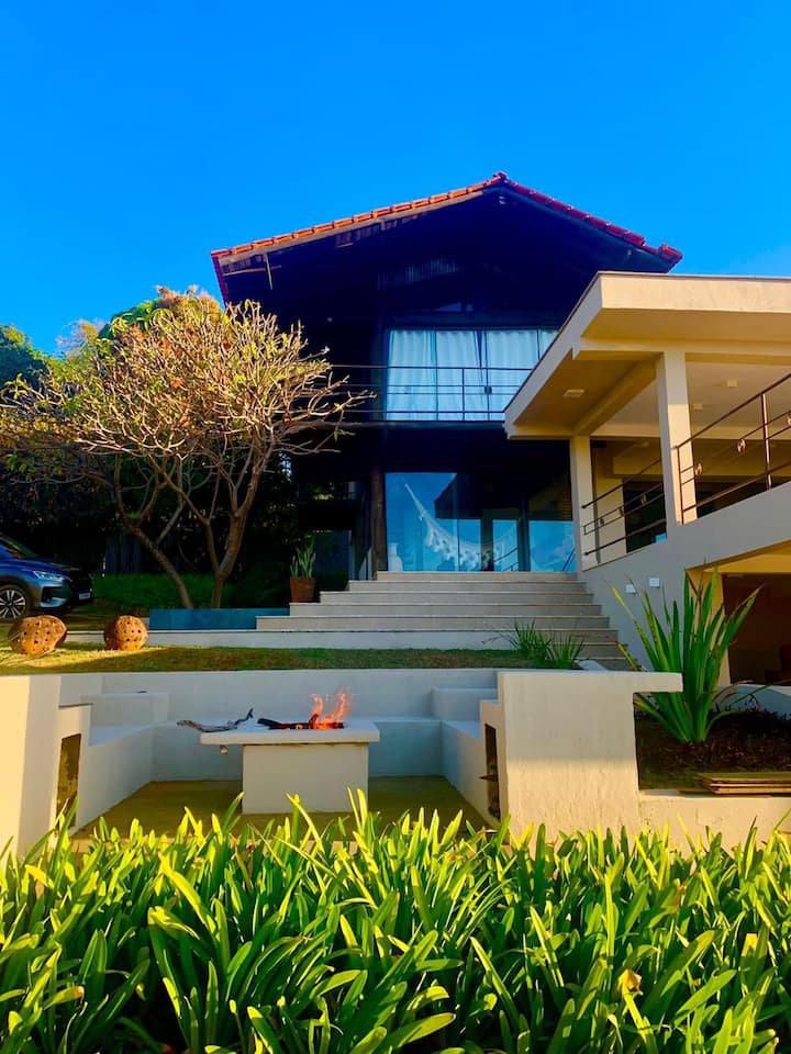 Casa De Campo Linda Com Vista, Fogueira E Piscina - Sobradinho