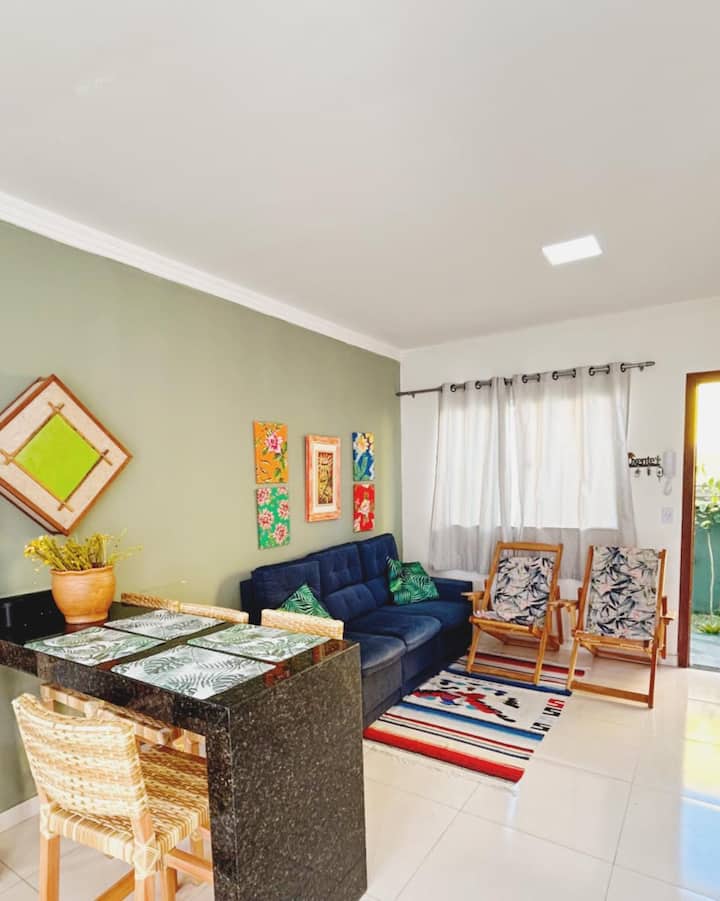 Casa Tranquila Com 2 Quartos Em Condominio - Porto Seguro