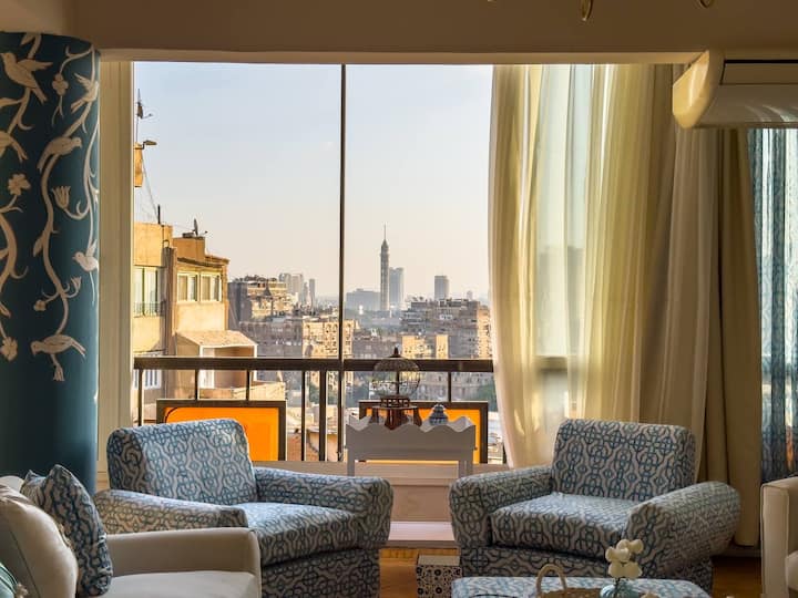Zamalek Sunny Khan, Fully Equipped & Best Views - Cairo