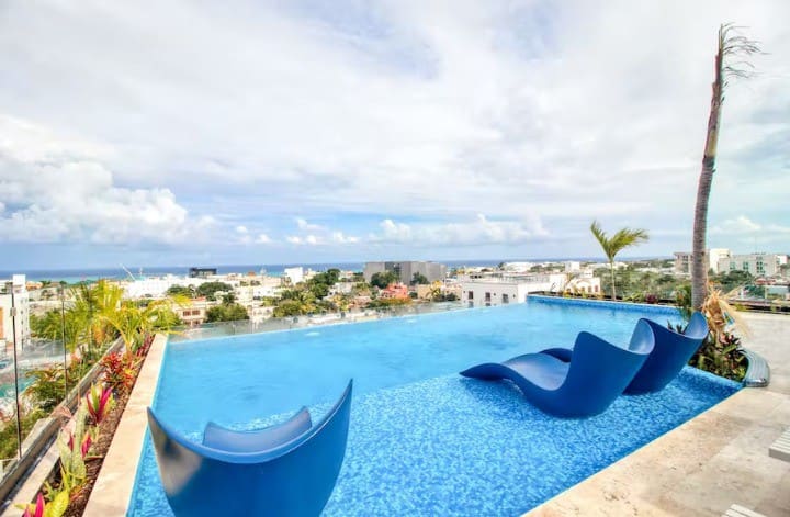 Sea View Rooftop Balcony Parking - Playa del Carmen