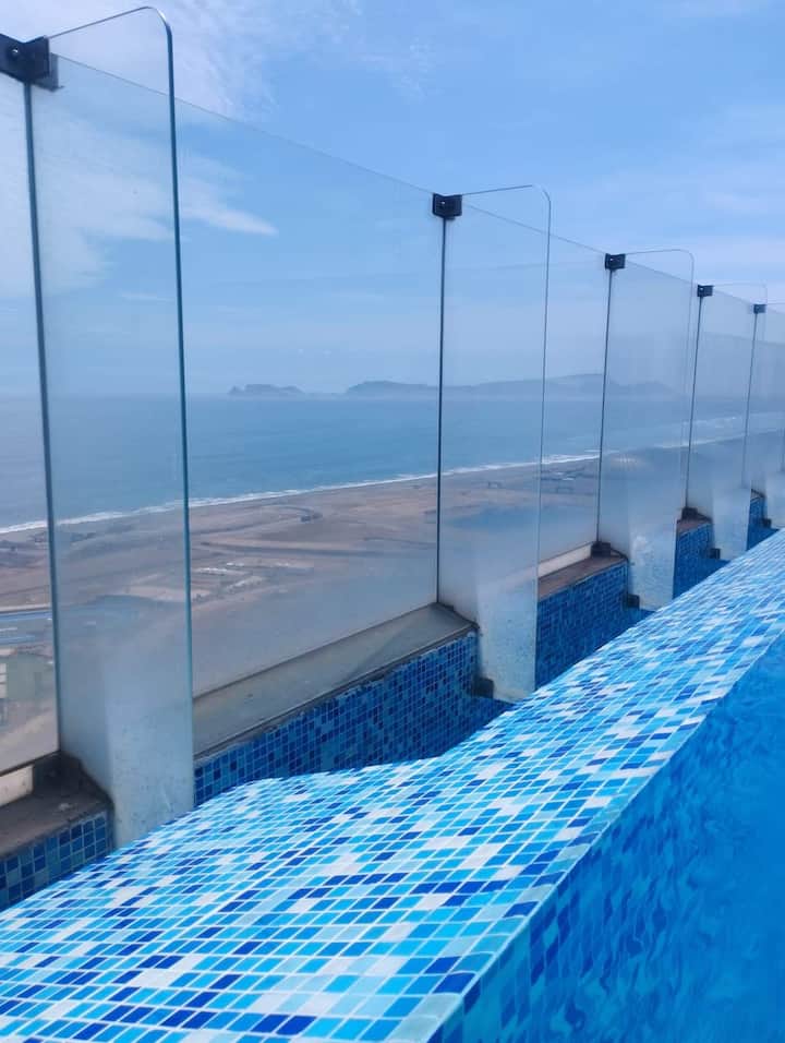 Edificio Frente Al Oceano Pacifico-piscina-cochera - Lima