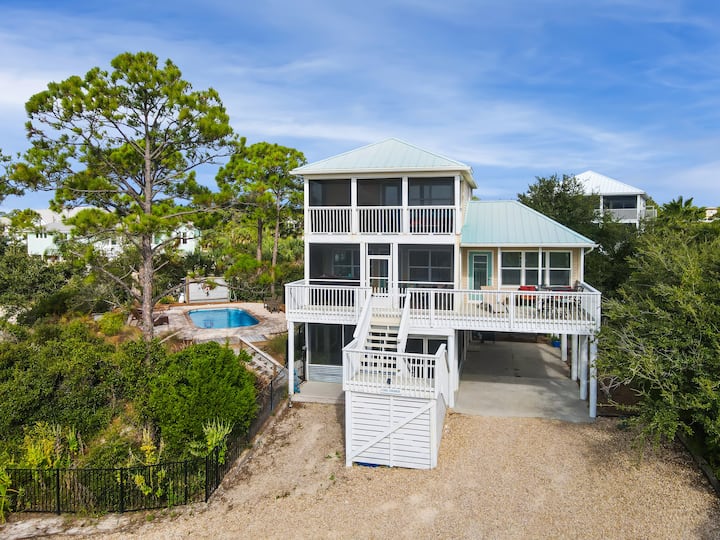 Cape San Blas Secluded Pool On Large Lot W/firepit - Cape San Blas, FL