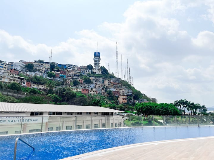 2 Hab, Piscina, Gym, Parqueo, 4 Camas, Santanaloft - Guayaquil