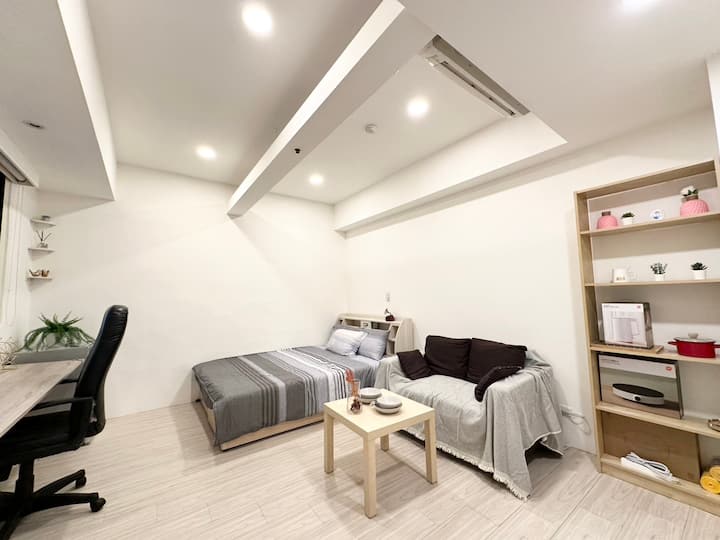 【New】g中山國小|30秒|高樓電梯|廚房|靜謐商務套房|出差、旅遊、學習|友善foreigner - Taipéi