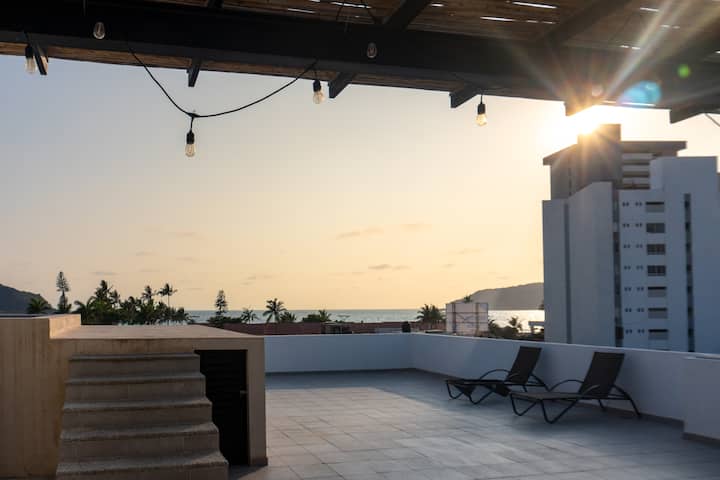 Depa Para 6 En Gaviotas Con Alberca - Mazatlán