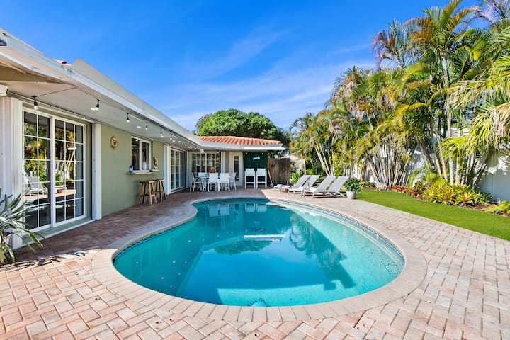 Palm Villa! 3mi Beach+htd Pool+kayak+boat Rental! - Fort Lauderdale