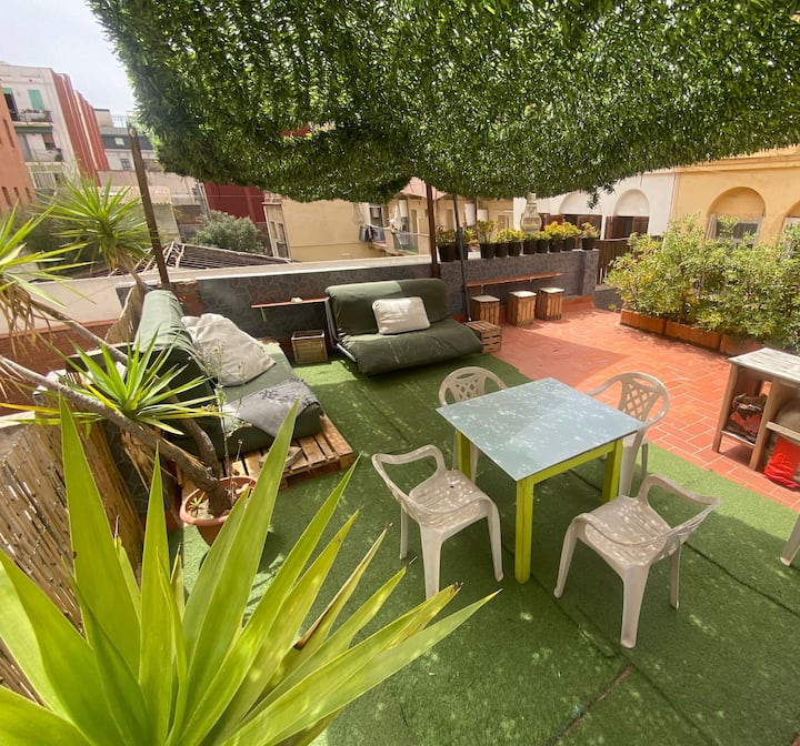 Private Room, Terrace, Living Front Beach For 2 - Barcelona